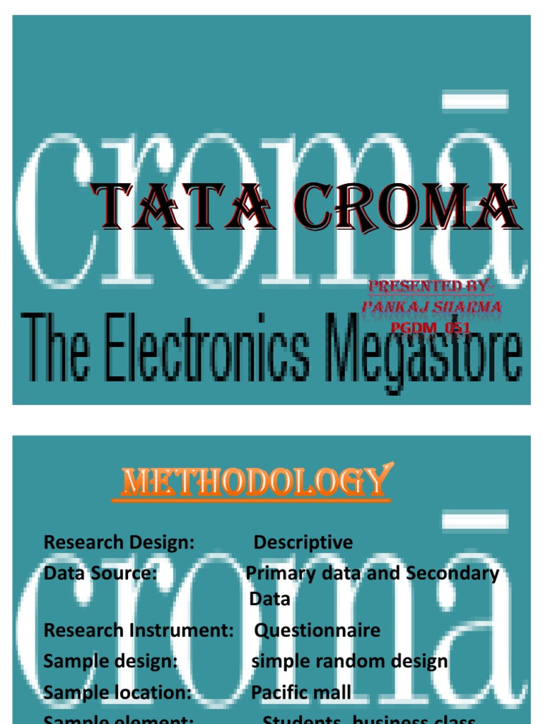 Presentation On Croma | PDF | Retail | Marketing