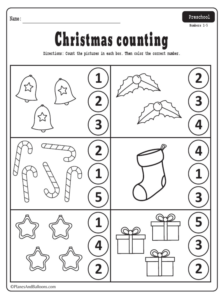 Christmas Counting To 10 Preschool | PDF