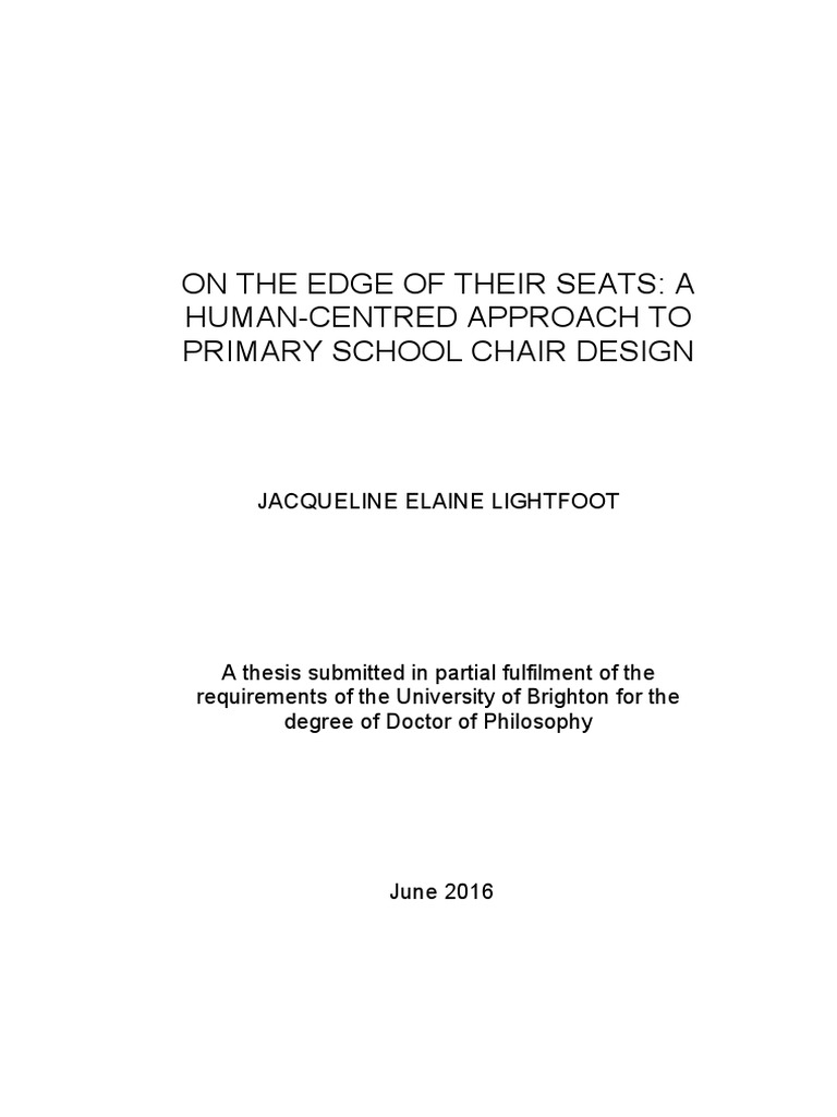 Lightfoot Final Thesis | PDF | Chair | Classroom
