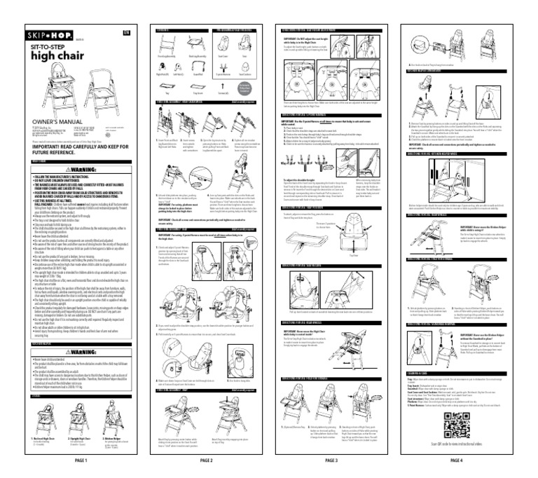 304275-03 High Chair Instructions WEB 111819 | PDF | Chair ...