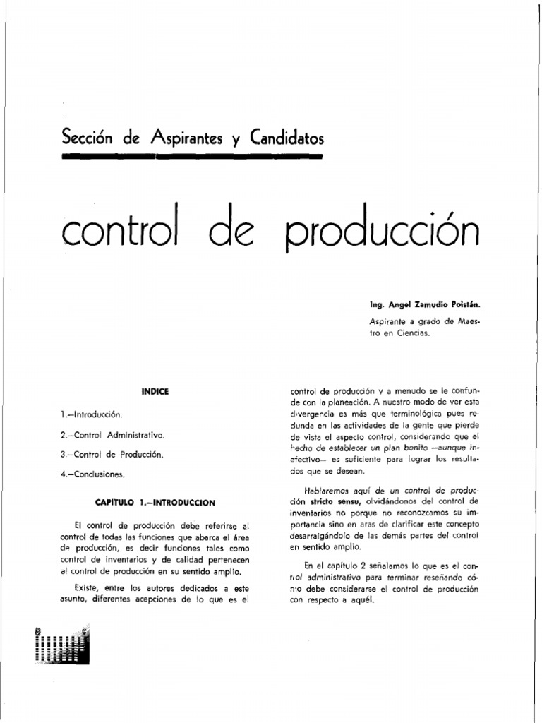 Definición y Control de Producción | PDF | Planificación | Presupuesto
