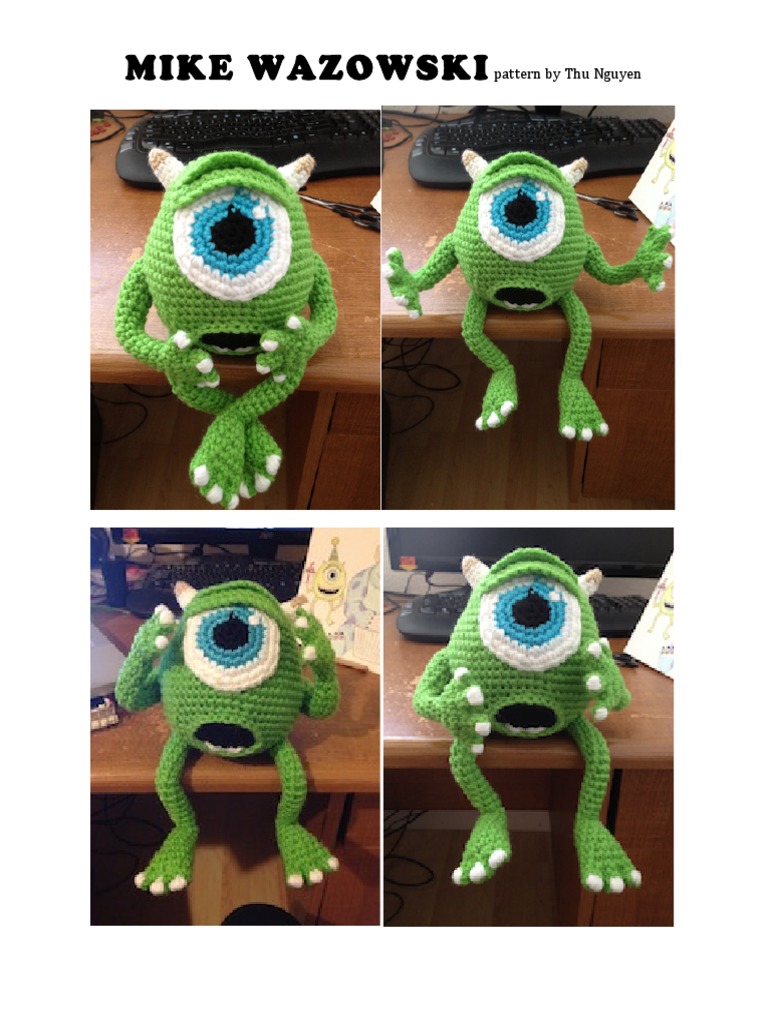 Mike Wazowski: Pattern by Thu Nguyen | Download Free PDF | Nail ...