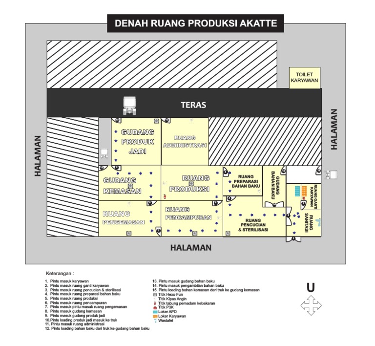 Denah Ruang Produksi Pabrik Kosmetik | PDF