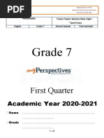 Myperspectives Grade 8, 2017 | PDF | English Studies | English Language