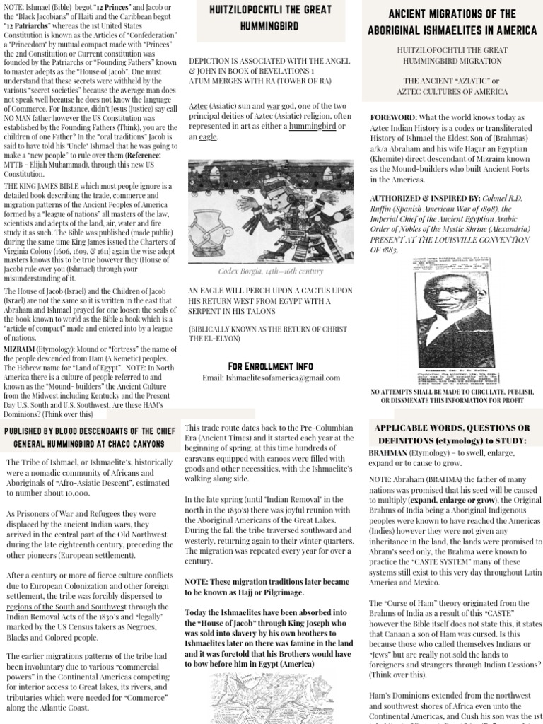 The Tribe of Ishmael Pamphlet | PDF | Ishmael | Ham (Son Of Noah)