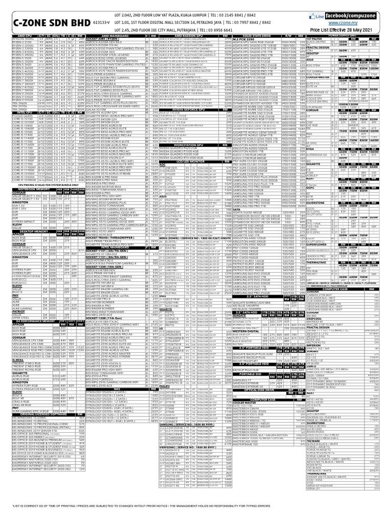 C-Zone SDN BHD: WWW - Czone.my | PDF | Computer Hardware | Computing