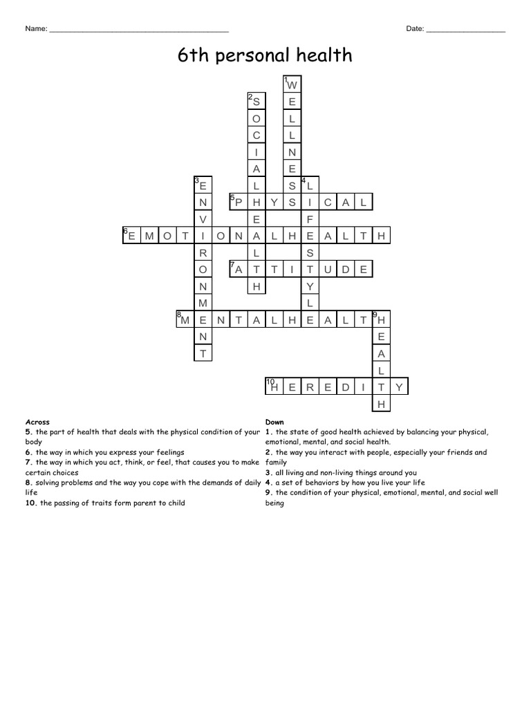 6th Personal Health Answer Key | PDF | Behavioural Sciences | Clinical ...