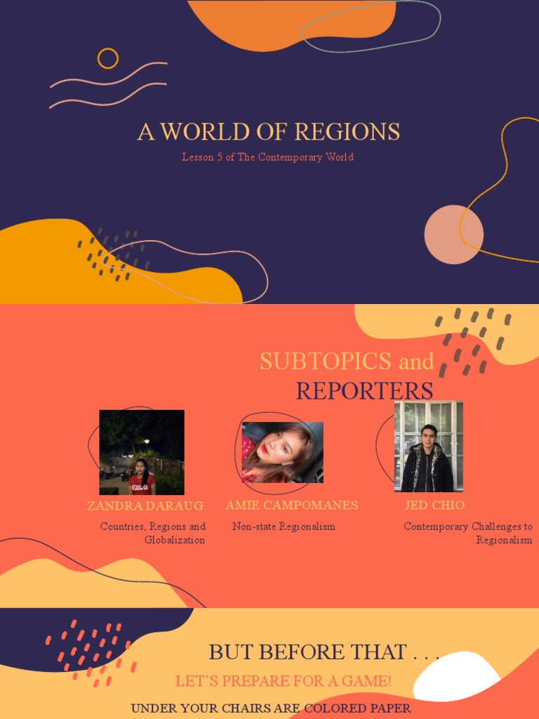 A World of Regions: An Analysis of a Lesson on Regionalism | PDF ...