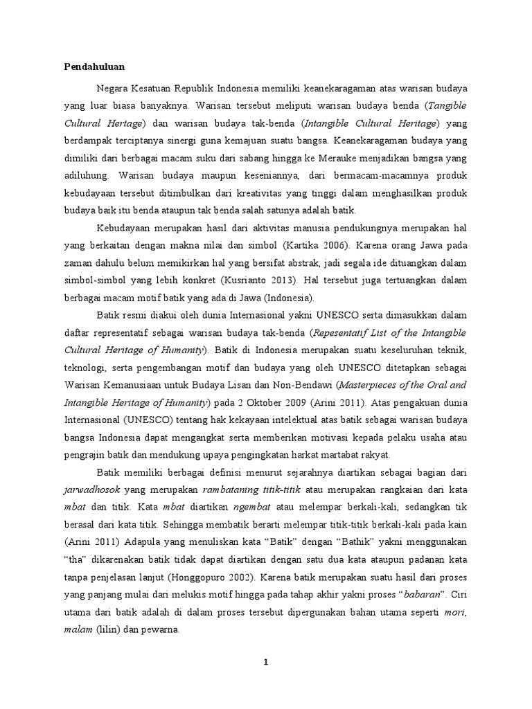 Proses Membatik Dalam Naskah Bab Sinjang | PDF