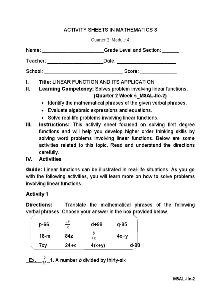 9.linear Functions and Its Application | Download Free PDF | Linearity | Function (Mathematics)