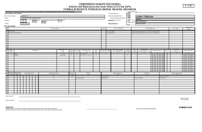 FORMULIR F-1.01 Rangga Rau | PDF