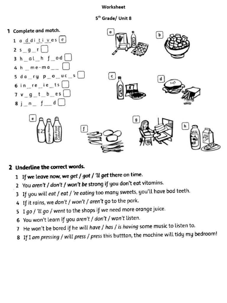 Worksheet Unit 8 5th Grade | PDF