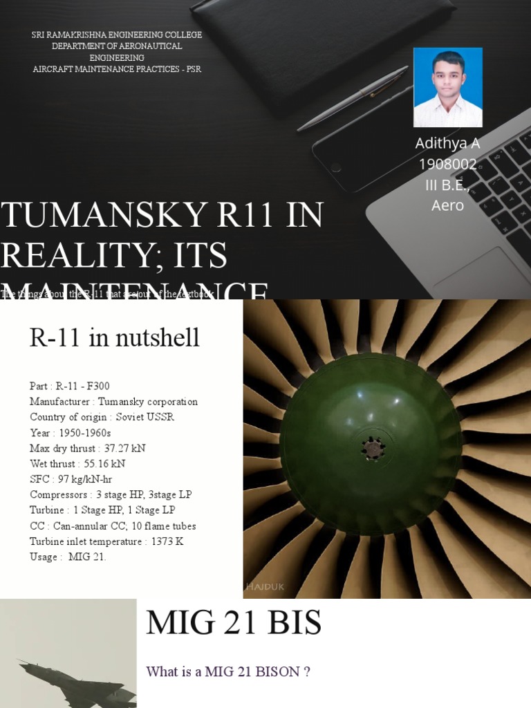 R 11 Tumansky in Reality & Its Maintenance | PDF | Turbine | Engines