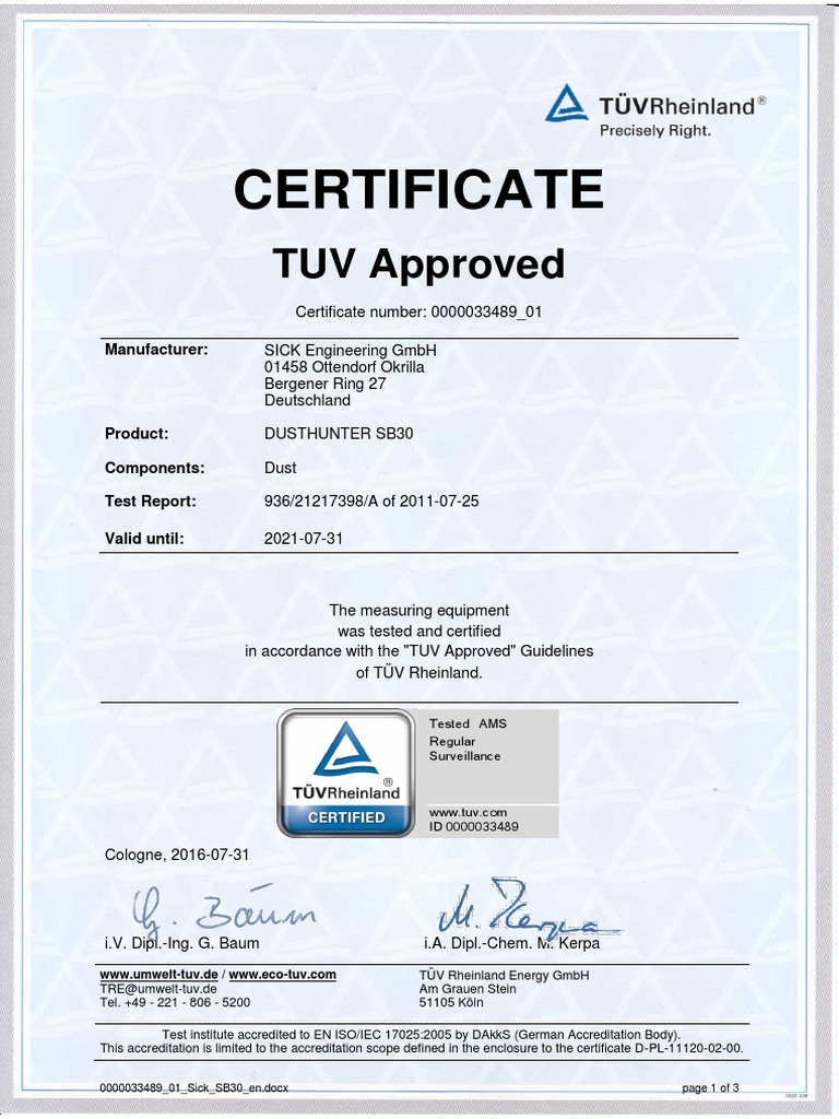 Certificate: TUV Approved | PDF | Input/Output | Microcontroller