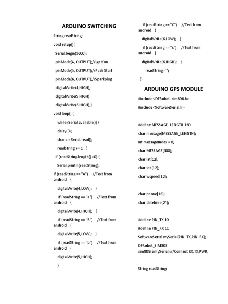 Arduino Switching | PDF | Android (Operating System) | Computing