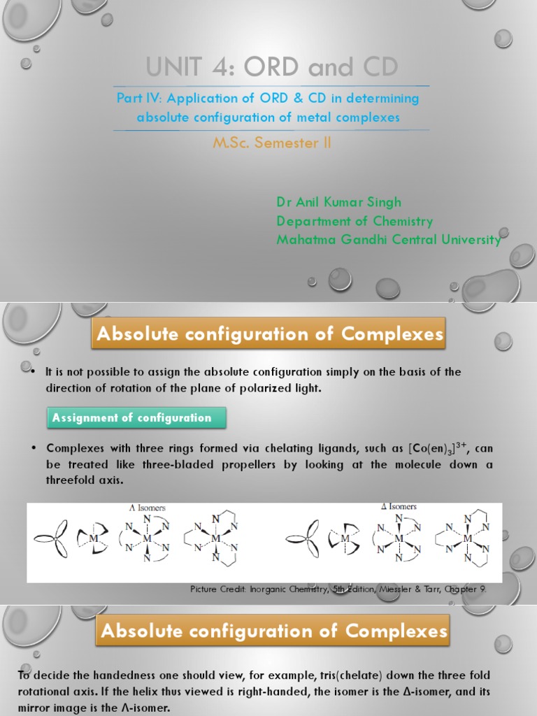 Unit 4: Ord and CD: M.Sc. Semester II | Download Free PDF ...