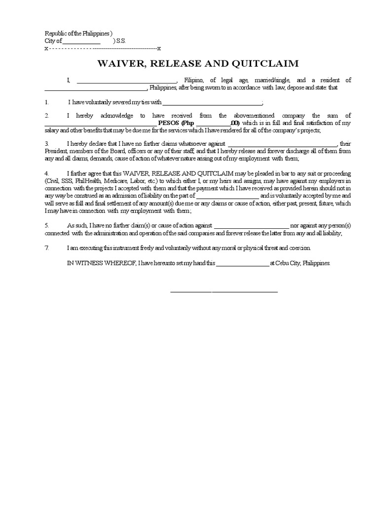 Quit Claim Sample | PDF