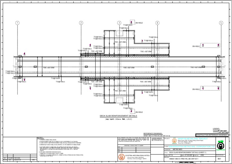Deck Slab Reinforcement Details: Nagpur Metro Rail Project | Download ...