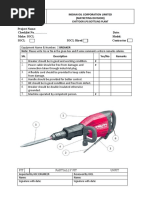 Checklist For Equipment Inspection Bar Bending Machine | PDF