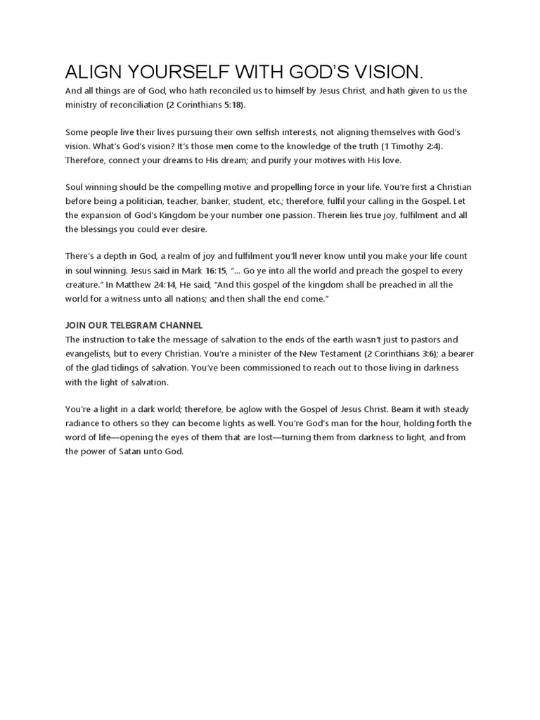 3 Align Yourself With God | PDF