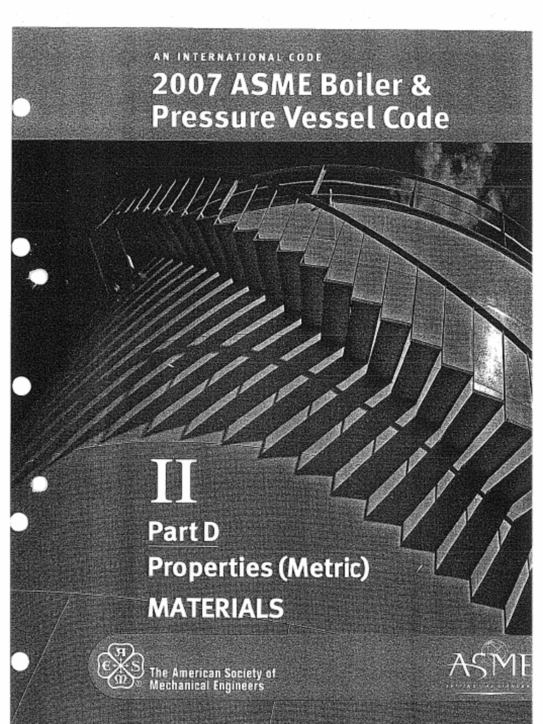 ASME Section II Part D (Properties Metric) - 2007 | PDF