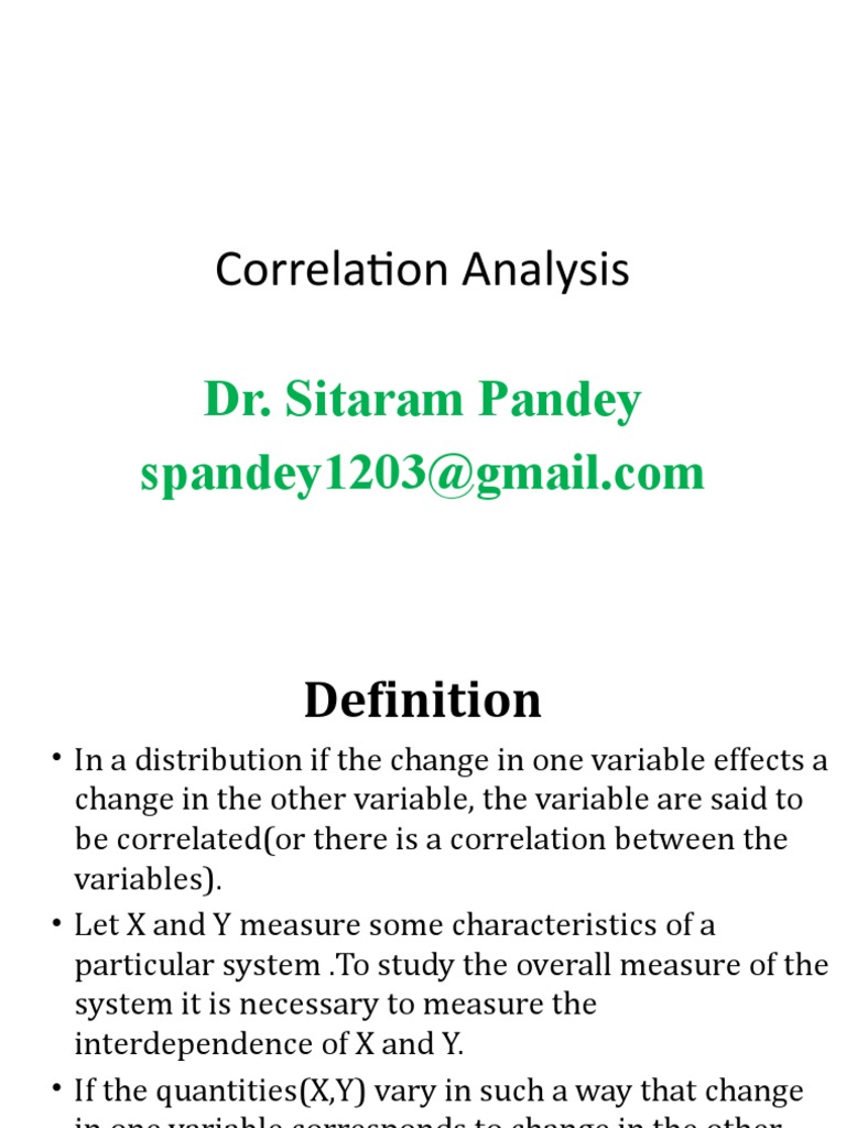 Understanding Correlation Analysis | PDF | Correlation And Dependence ...