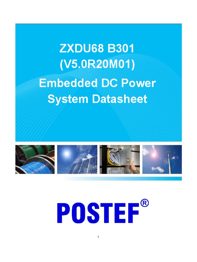 1.ZXDU68 B301 (V5.0R20M01) Embedded DC Power System Datasheet | PDF | Rectifier | Alternating ...