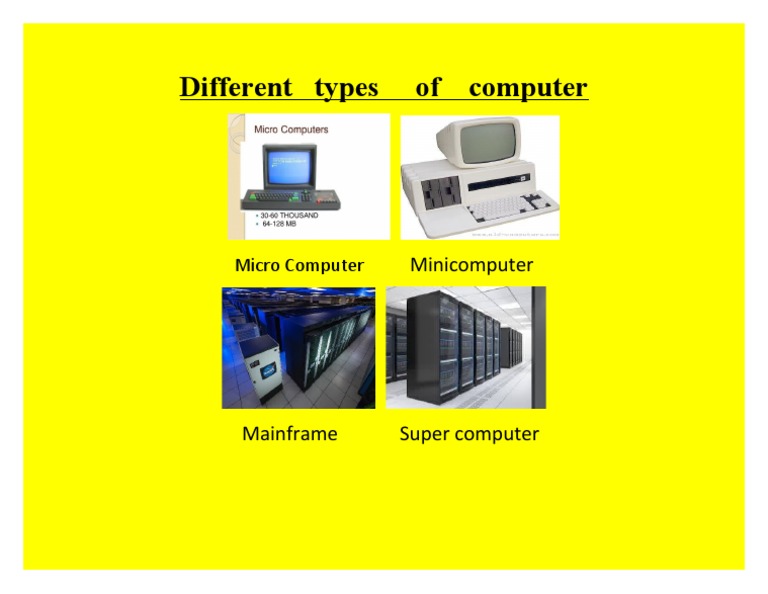 Different Types Of Computer PDF
