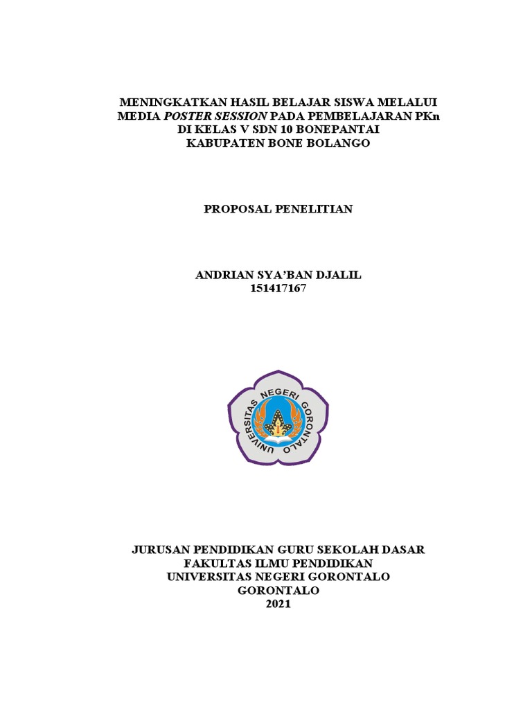 Halaman Depan Proposal | PDF