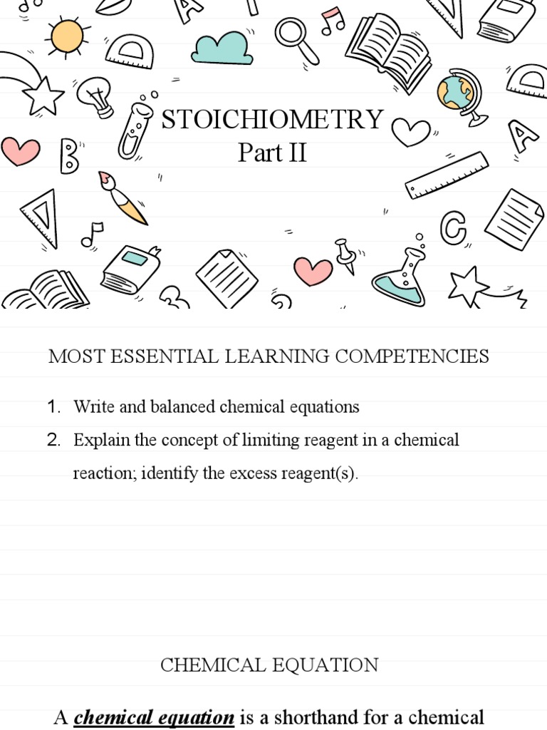 Genchem Stoichiometry Ii | PDF | Stoichiometry | Chemical Reactions