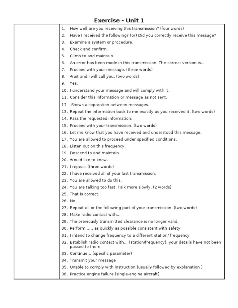 UNIT 1 (Exercise) | PDF