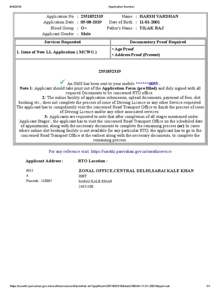 LL Application Number | PDF