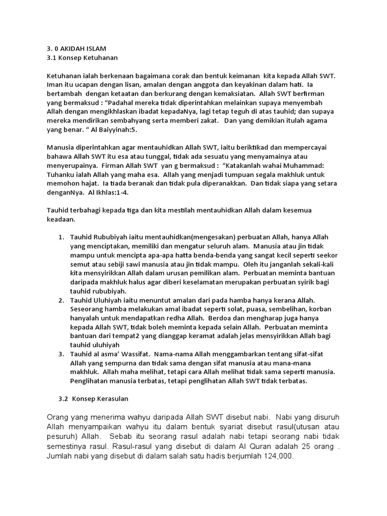 Konsep Akidah dan Kerasulan | PDF | Agama & Spiritualitas