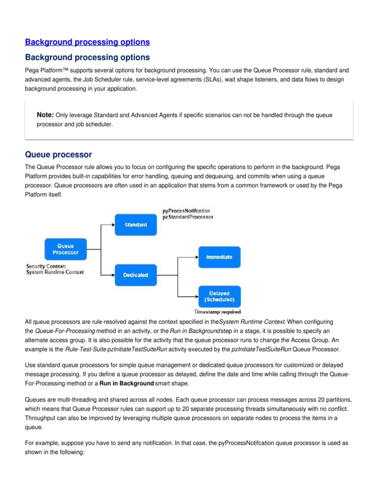 Background Processing PEGA | PDF | Scheduling (Computing) | Central ...