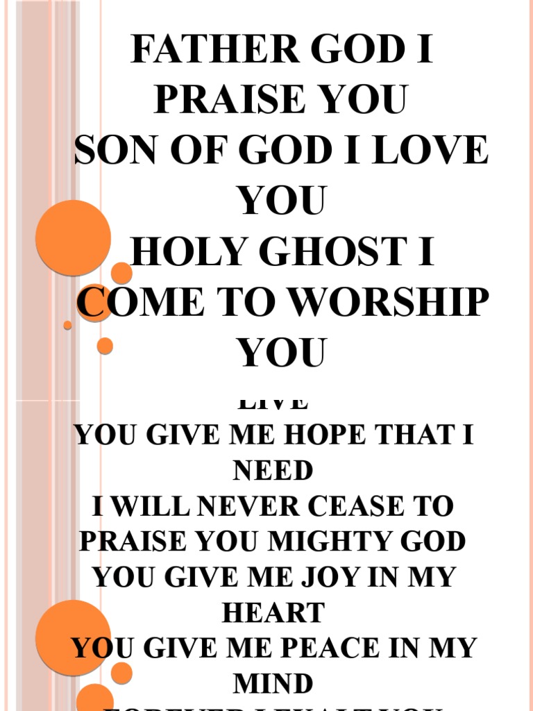Father God I Praise U | PDF | Barabbas | Jesus