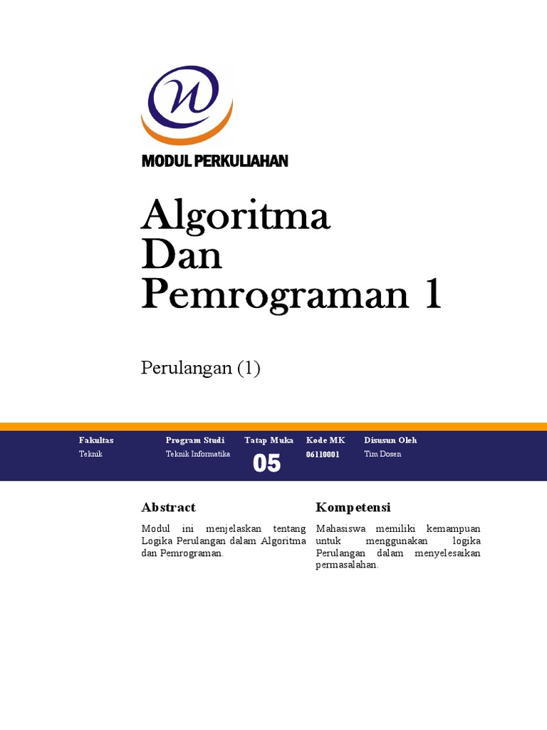 Pert 5 Alpro 1 Perulangan - 1 | PDF