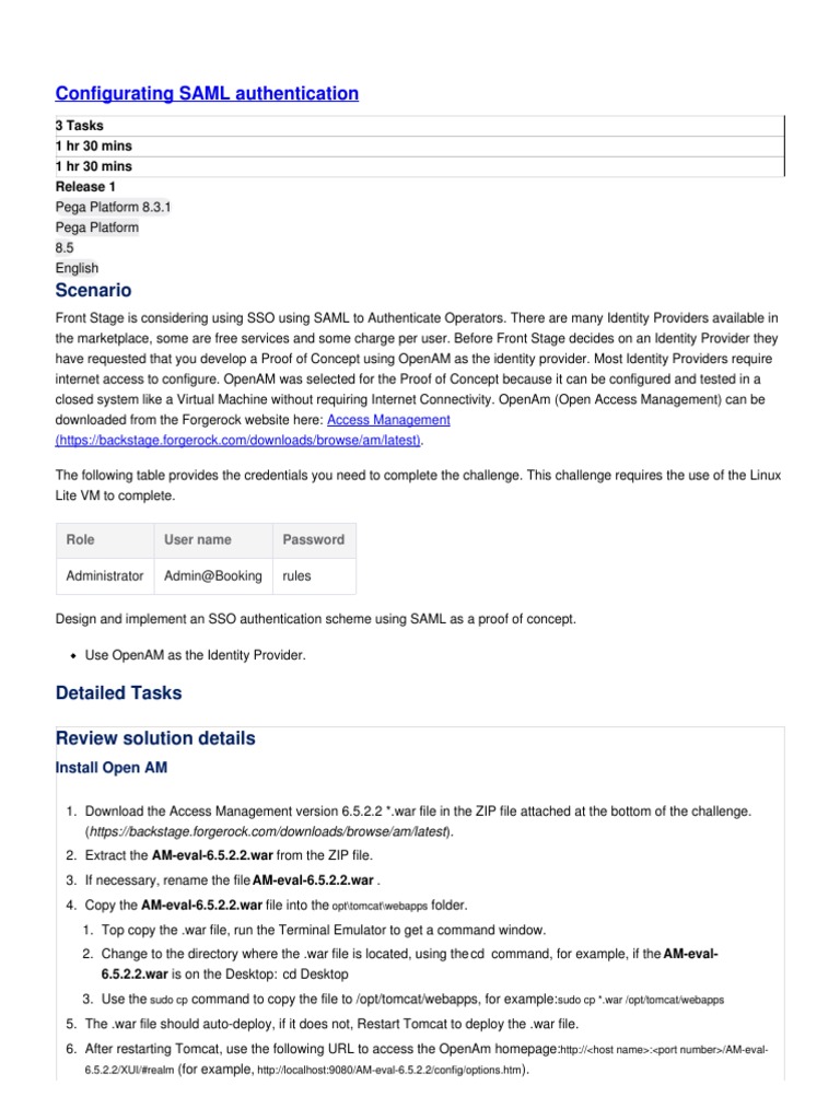 Configurating SAML Authentication | PDF | Computer File | Software