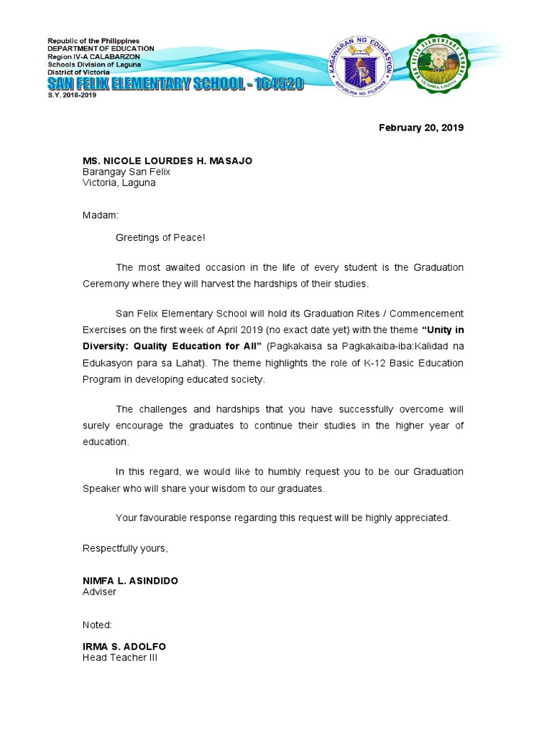 Request Letter (Guest Speaker) | PDF