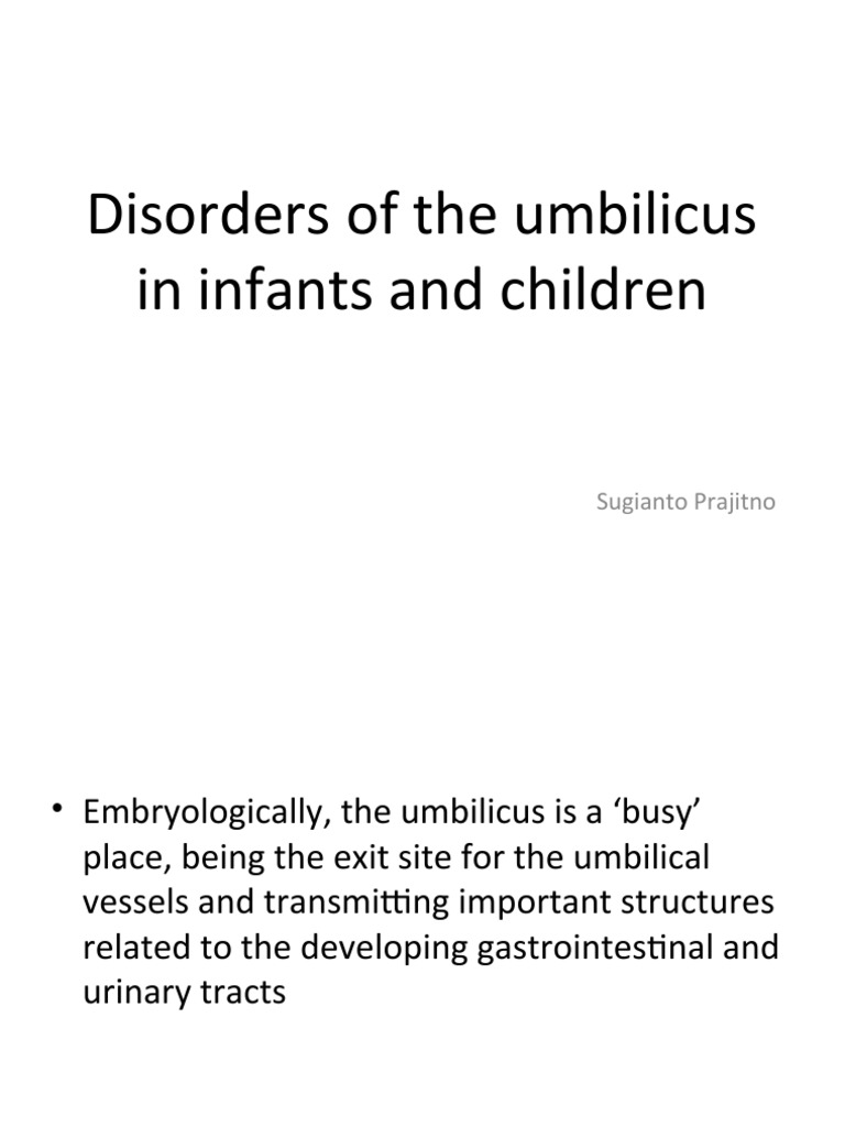 Disorders of The Umbilicus in Infants and Children | PDF | Anatomy ...