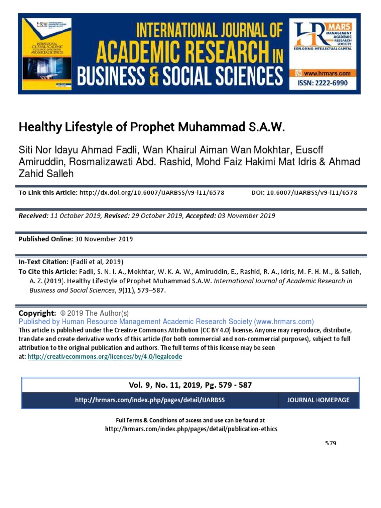 Healthy Lifestyle of Prophet Muhammad Saw | PDF | Hadith | Muhammad
