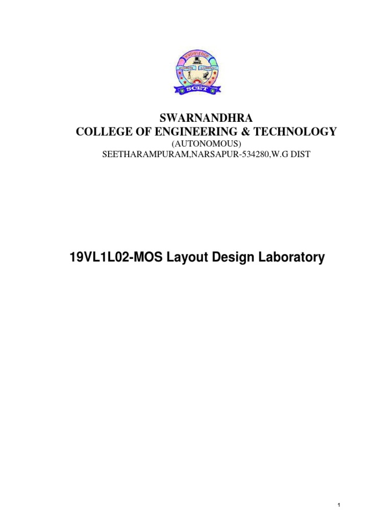 M.Tech Lab Manual-FInal-4.8.2021 | PDF | Mosfet | Cmos