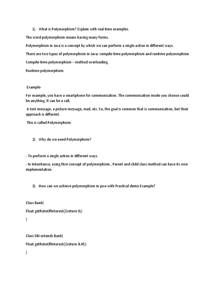 Polymorphism Assignment | PDF | Method (Computer Programming ... Polymorphism Assignment | PDF | Method (Computer Programming ...