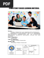 CBLM 2 Work in A Team Environment | PDF | Competence (Human Resources) | Facilitator