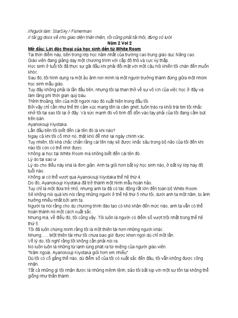 COTE Vol 2 2nd Year Vietsub | PDF