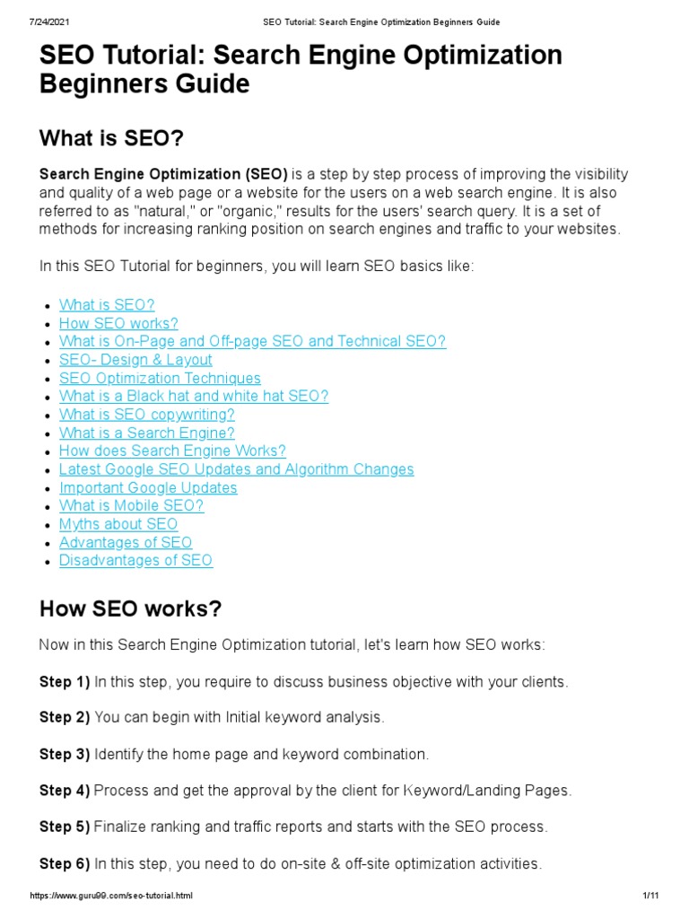 SEO Tutorial - Search Engine Optimization Beginners Guide | Download ... SEO Tutorial - Search Engine Optimization Beginners Guide | Download ...