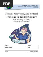 Trends Networks and Critical Thinking Module 1 | PDF | Social Science