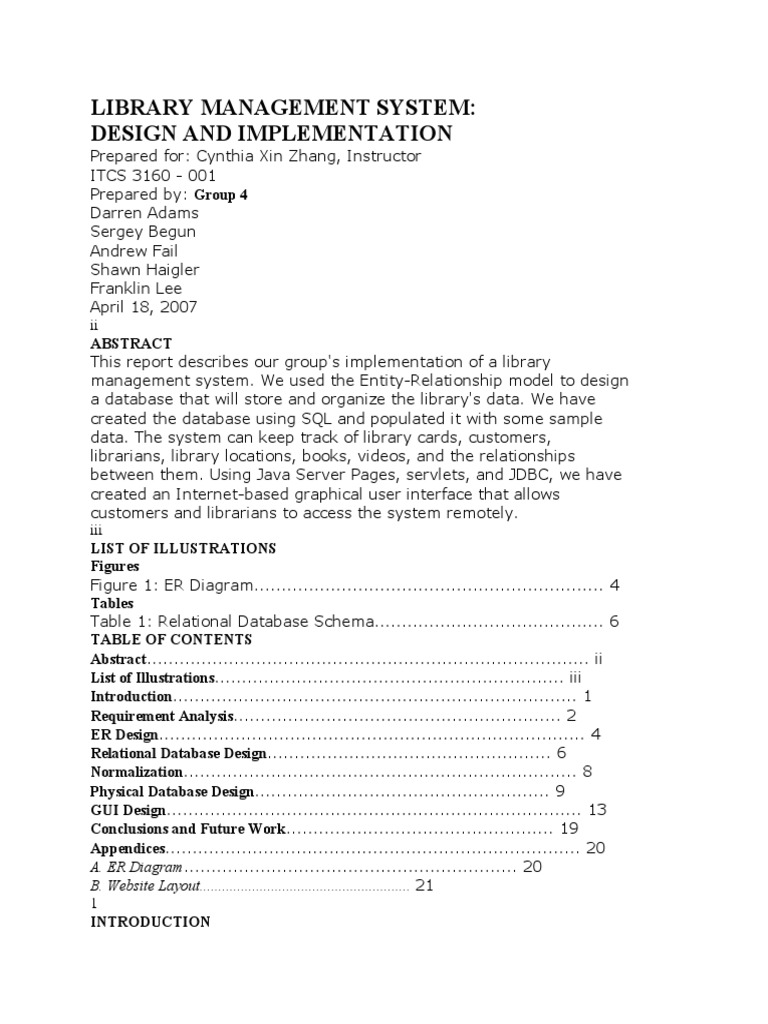 Library Management System: Design and Implementation | PDF