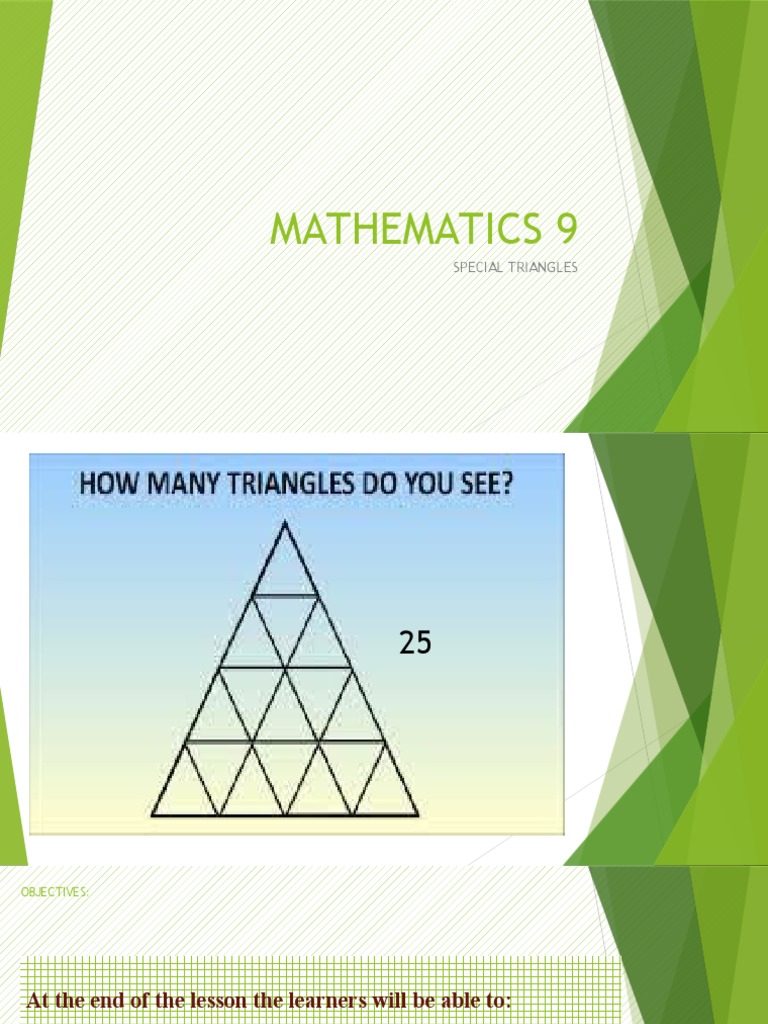 Special Triangles: Properties & Theorems | PDF | Teaching Methods ...
