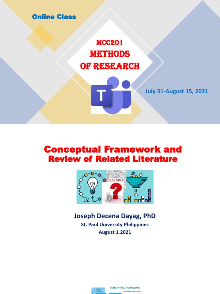 Conceptual Frameworks in Research | PDF | Cognition | Science