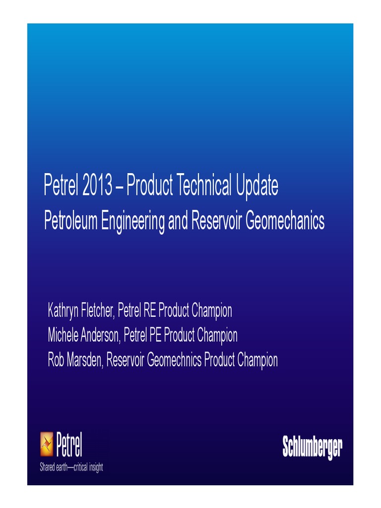Petrel 2013 Update for Engineers | PDF | Petroleum Reservoir | Simulation